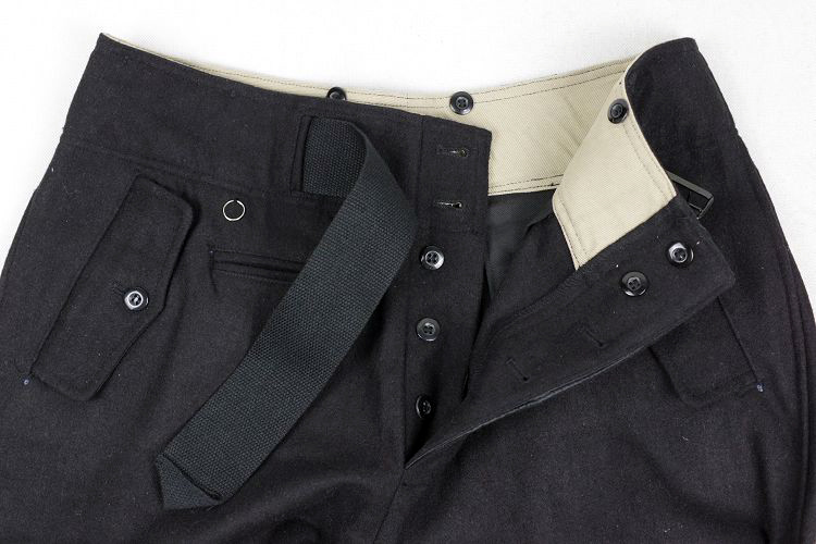 Wehrmacht Black Panzer Trousers - Feldgrau Militaria