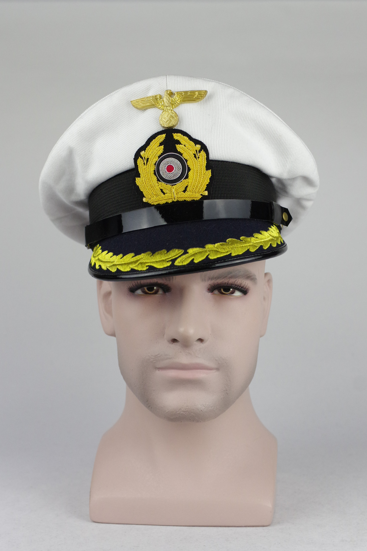 Kriegsmarine officer Visor cap - Feldgrau Militaria