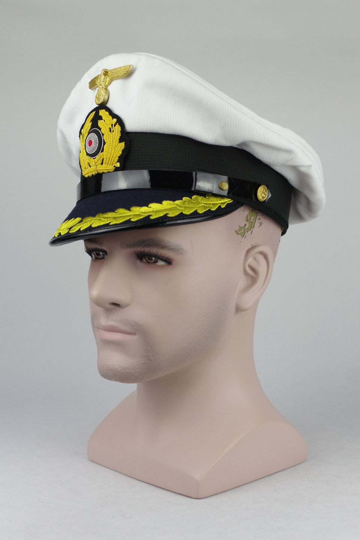 Kriegsmarine officer Visor cap - Feldgrau Militaria
