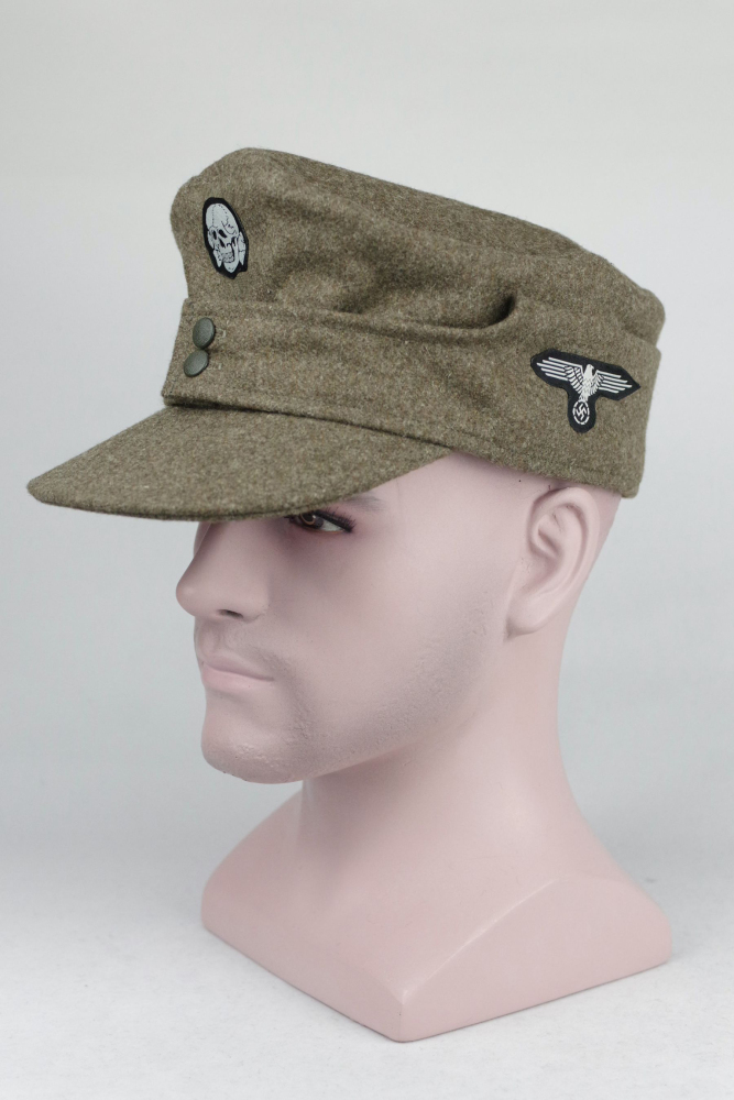 M43 Waffen SS Field Cap (late war) - Feldgrau Militaria